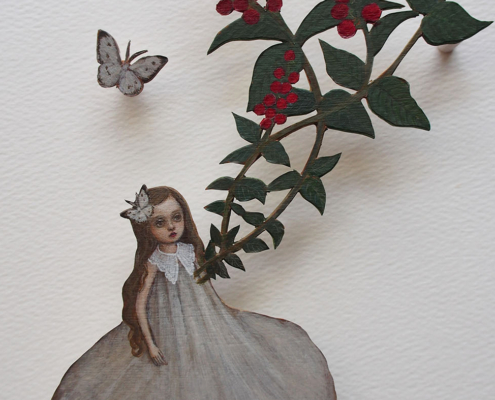 「そこは秘密の森」 岩田圭音・林明日美・日野まき・mimi.embroidery - アズールロゼギャラリー | Azur rosé Galerie